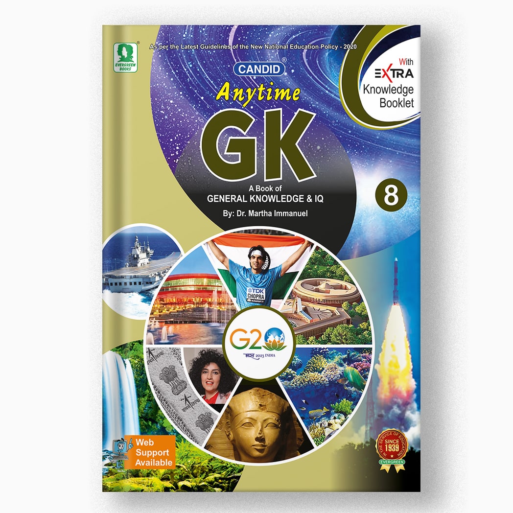 Buy Class 8 Candid Anytime General Knowledge | GK Book by Evergreen